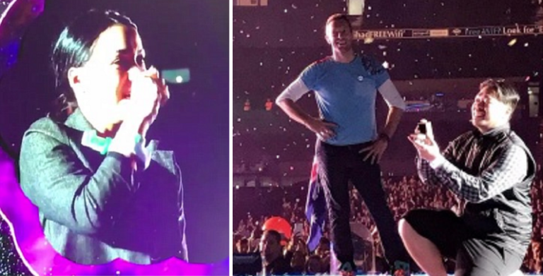 Coldplay Stops Concert As Indonesian Man Proposes To Girlfriend ON ...
