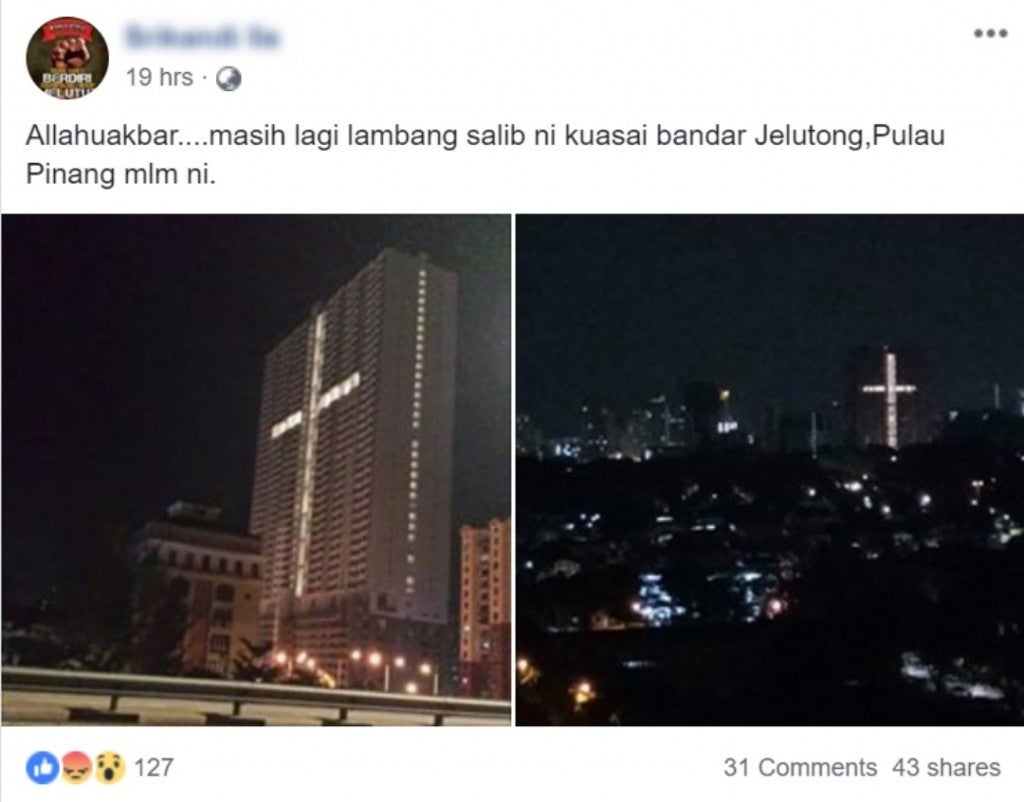Mufti Wants Penang Government to Get Rid of "Giant Cross" on Apartment ...