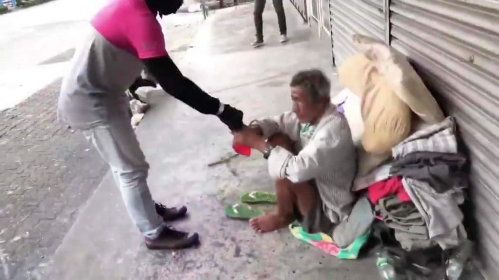 Kind Food Panda Deliverymen Distribute Free Packed Meals To The ...