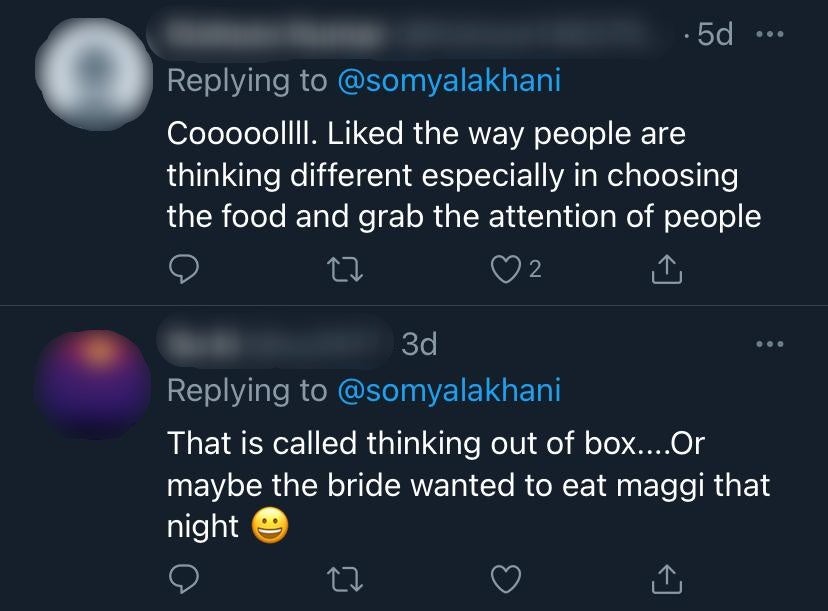 Couple In India Have A Maggi Stall At Their Wedding Reception, Netizens ...