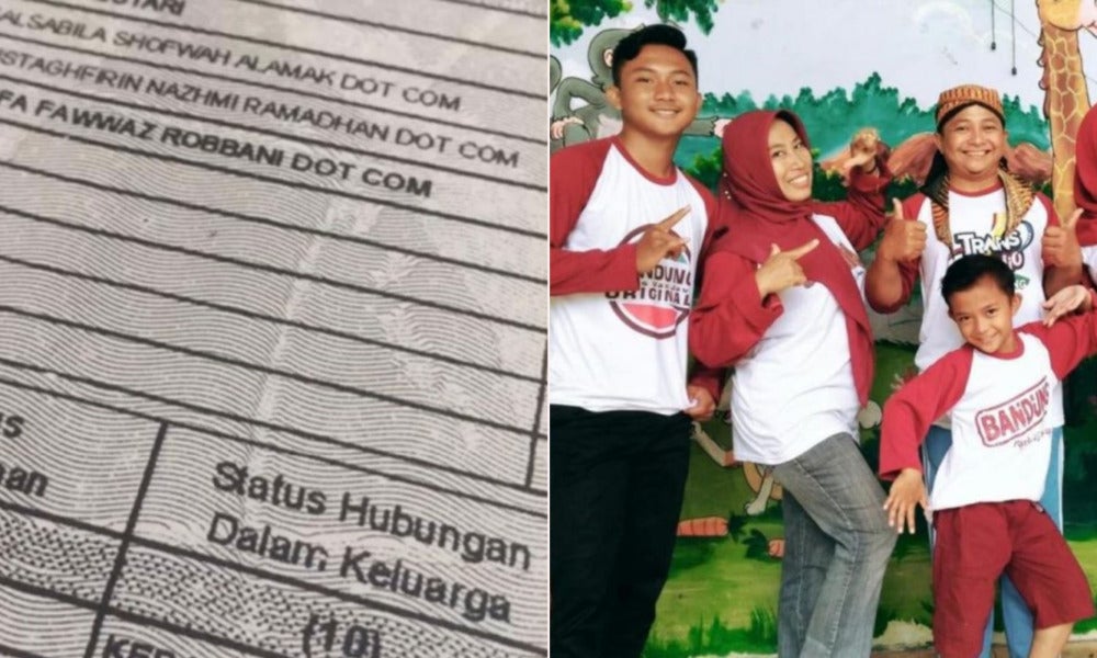 Indonesian Parents Name Their 3 Children 'Dot Com' As They Met Online ...