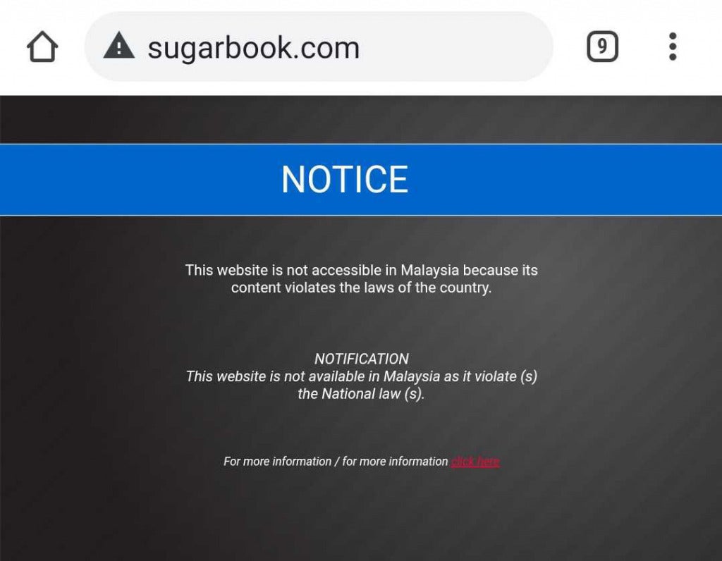 Sugarbook BANNED In Malaysia; Made Accessible Again Under 'Sucrebook ...