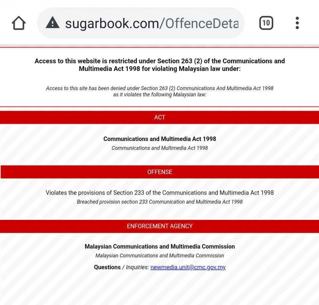 Sugarbook BANNED In Malaysia; Made Accessible Again Under 'Sucrebook ...