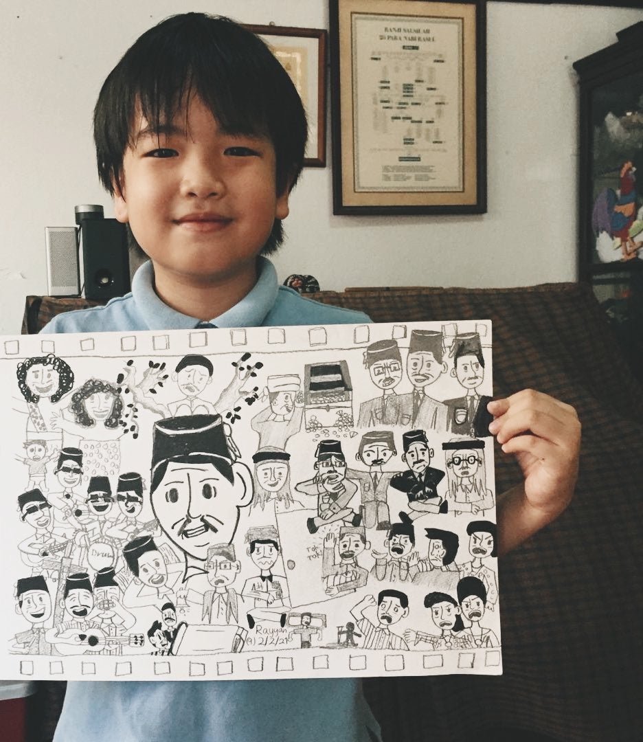 9yo Creates A Work of Art From Snippets of P. Ramlee's Movies & M'sians ...