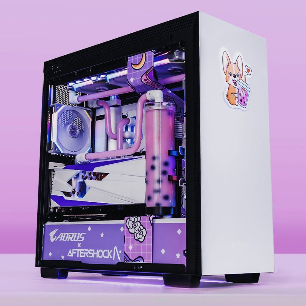 This Custom Bubble Tea Gaming PC Has A Milky Coolant With Swirling ...