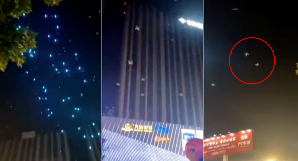 Watch: Malfunctioning Drones Crash Down From The Sky During Light Show ...