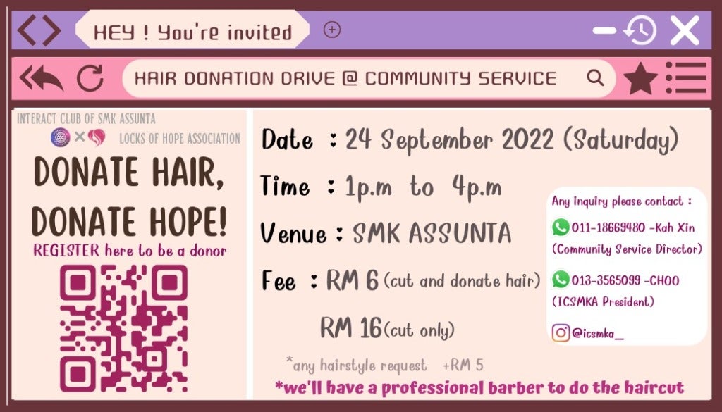 There's a Hair Donation Drive This Saturday in Petaling Jaya and Short ...