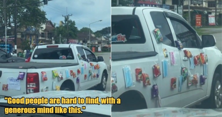 "Grab it for free" Pick-Up Truck In Thailand Has Free Stuff Stuck To It ...