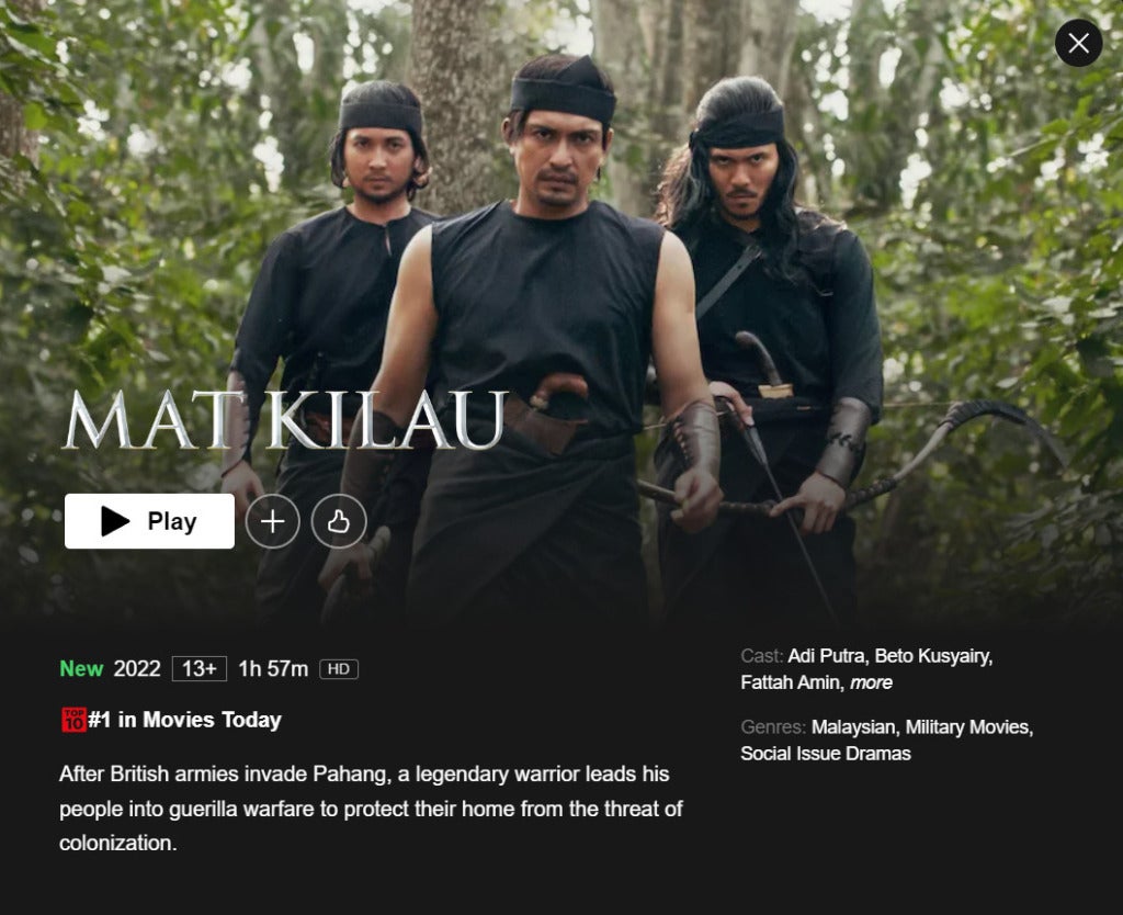 Mat Kilau Released on Netflix Recently Gets Negative Reviews, Here's ...