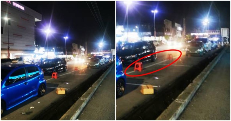 Unscrupulous People in Johor "Chop" Parking Lots With Stools & Charge ...