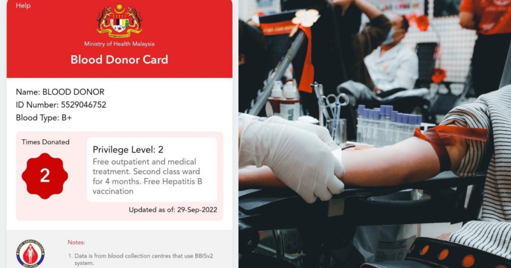 Digital Blood Donor Card Now Available On MySejahtera & Can Be Added To ...