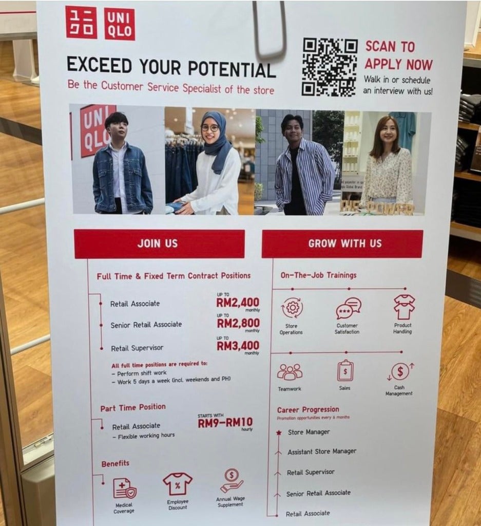 Uniqlo Malaysia Praised by Netizens For Their Transparent Job Openings ...