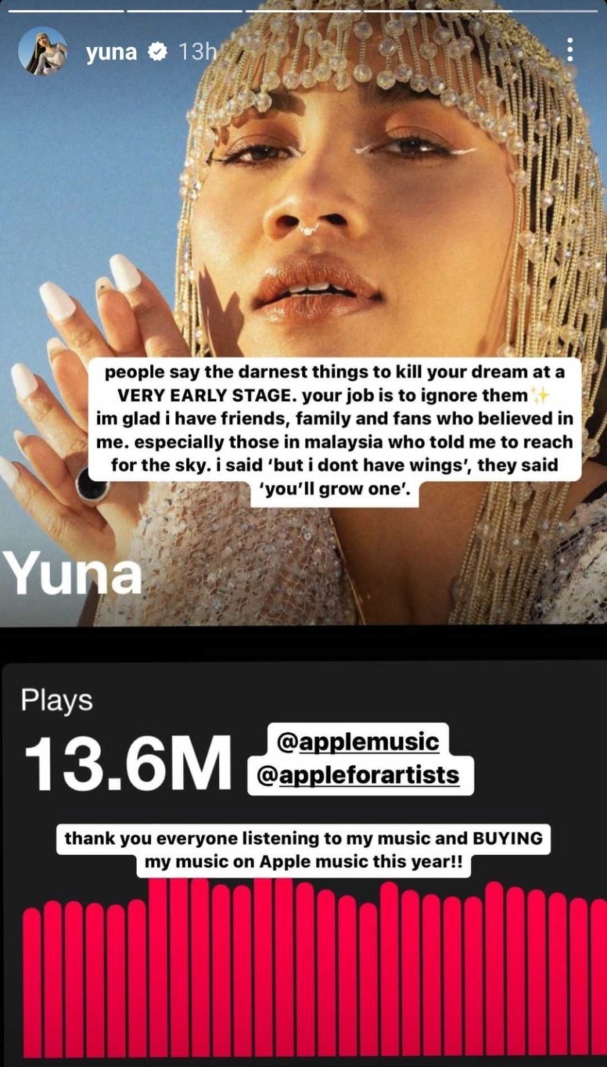 Yuna Celebrates 70 MILLION Music Plays in The US, Reveals She Was Once ...