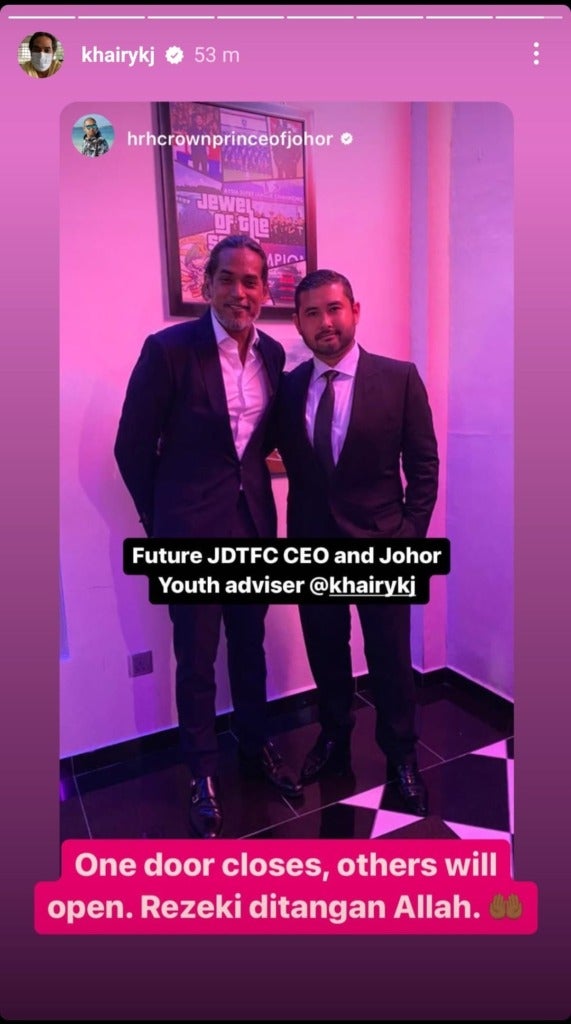 TMJ Wants KJ To Lead JDT, Johor Youth In Near Future - WORLD OF BUZZ