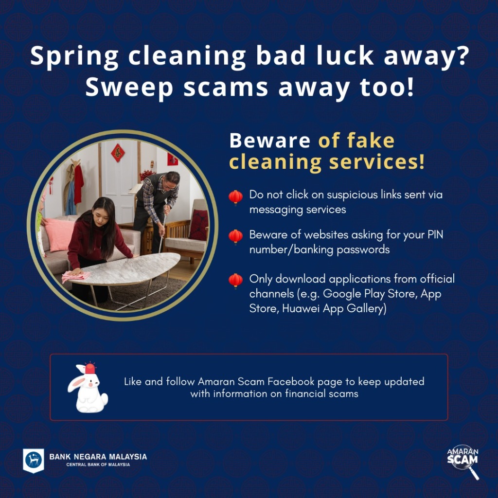 Bank Negara: Beware of Fake Cleaning Service Scams This Chinese New ...