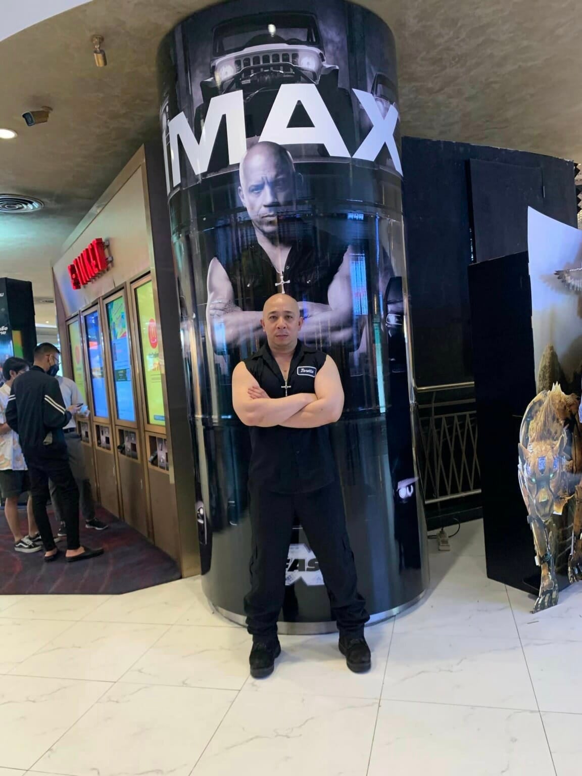 Vin Diesel Lookalike in Thailand Celebrates Fast X By Going To Cinema ...