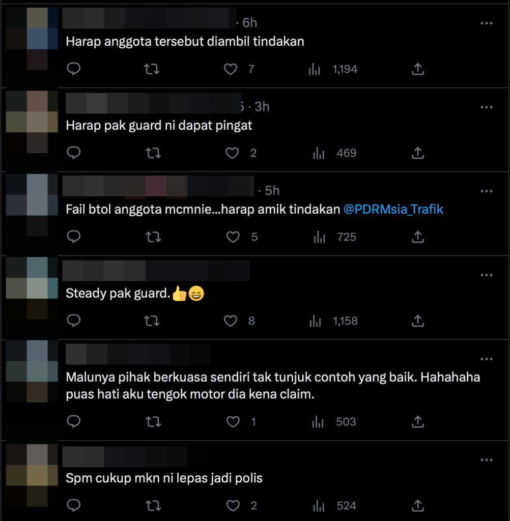 "No one's above the law" - PDRM Officer Parks Motorcycle at OKU Spot ...