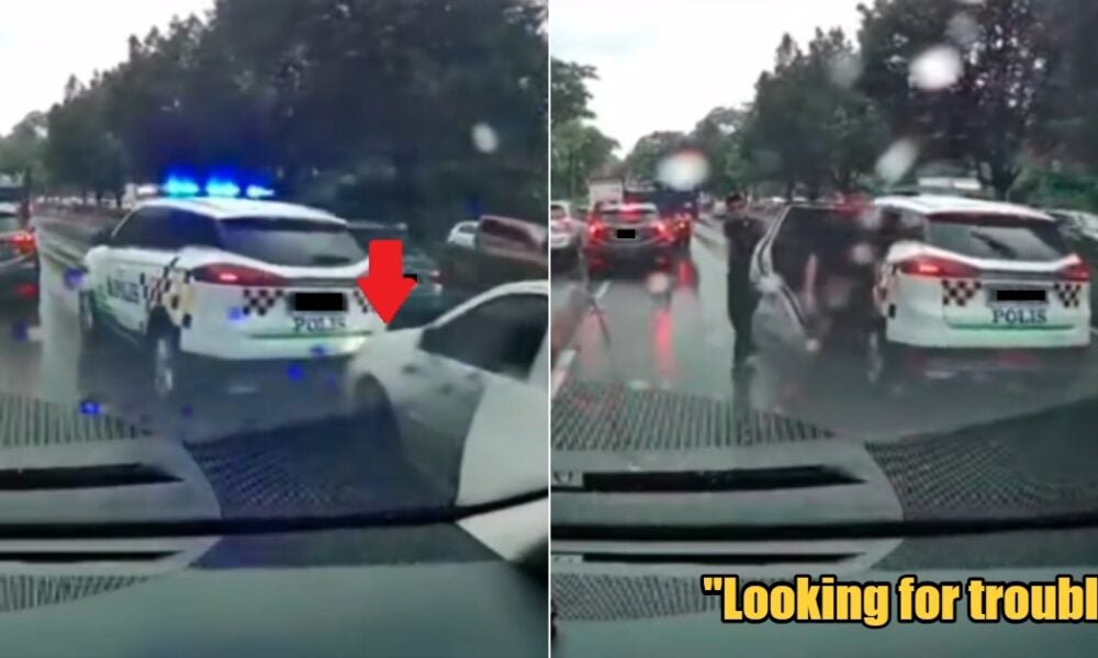 Car Follows Closely Behind PDRM Convoy, Hits Police MPV & Gets ...