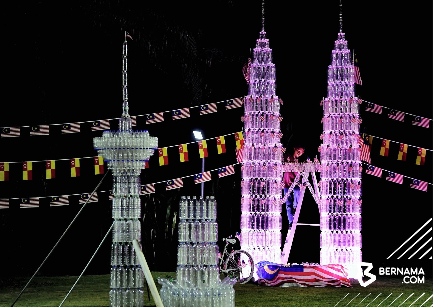 Selangor Family Builds Replicas of KLCC & KL Tower Using 1,000 Mineral ...