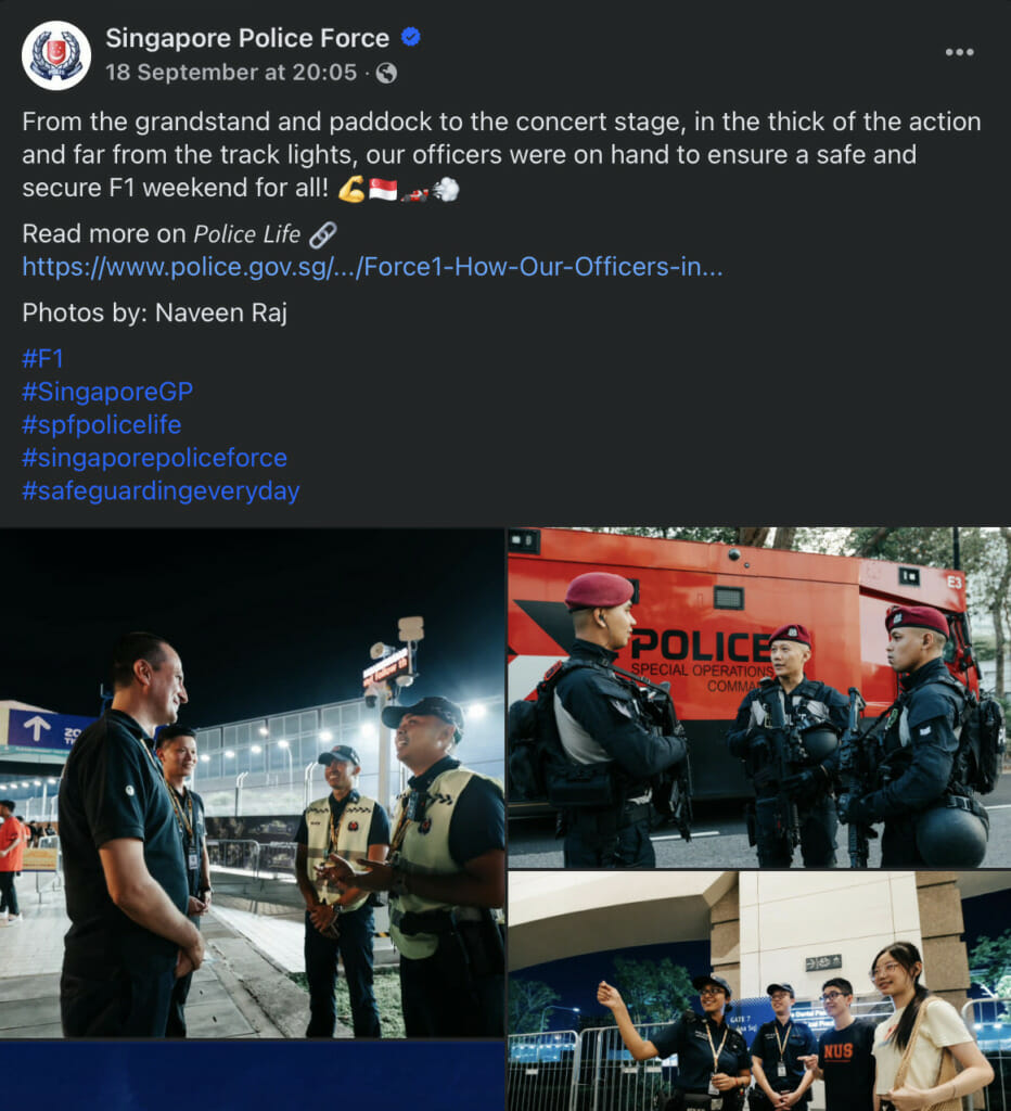 "In the thicc of the action" - Photo of S'porean Police Officer Goes Viral for Confusing ...