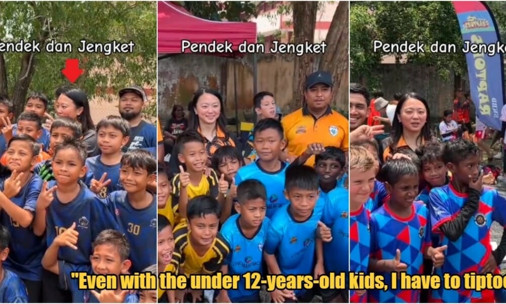 WATCH: Hannah Yeoh Hilariously TipToes to Be Seen in Pictures With Kids ...