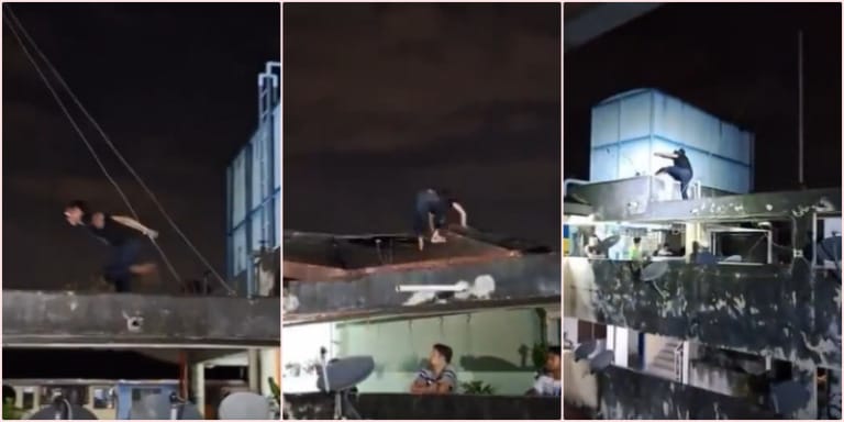 WATCH: Desperate Thief Climbs Shah Alam Flat's Rooftop to Escape PDRM ...