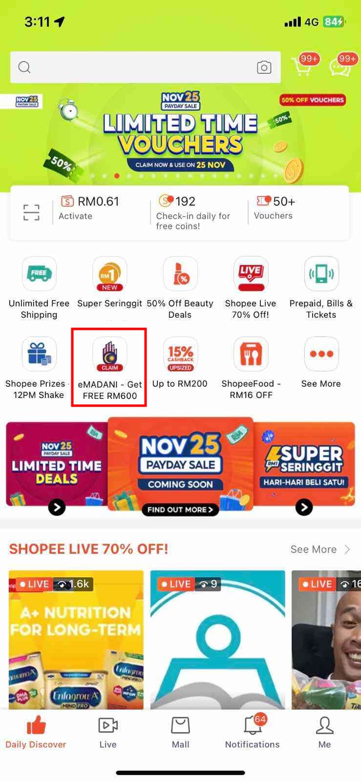 M'sians 21 & Older Can Claim Their RM100 eMADANI Credit + RM600 Shopee ...