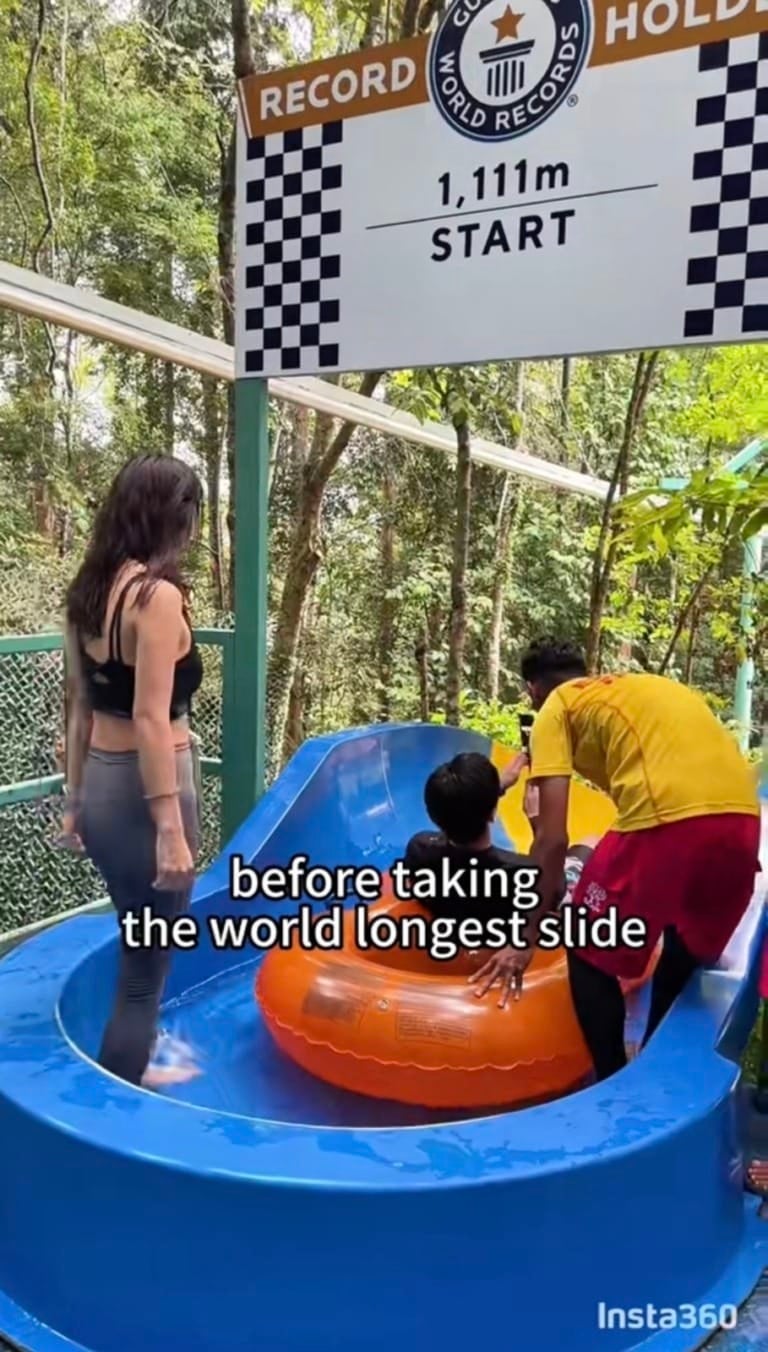 WATCH: Lifeguard Accidentally Goes Down Penang Water Slide With ...