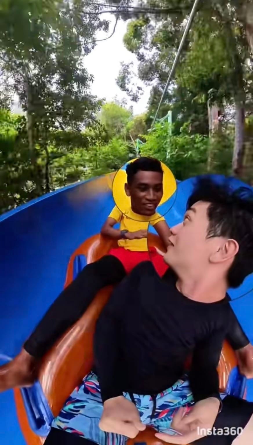 WATCH: Lifeguard Accidentally Goes Down Penang Water Slide With ...