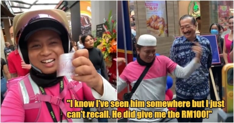 Foodpanda Rider Jokingly Asks to 'Pinjam' RM100 from 'Uncle' Without ...