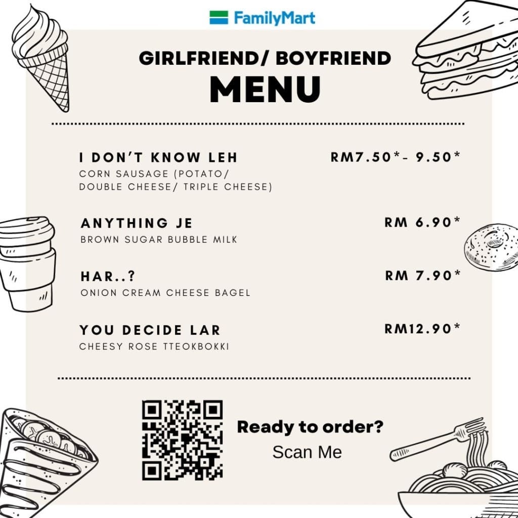 "What to eat today?" - Family Mart Comes Up With Funny BF/GF Menu To ...