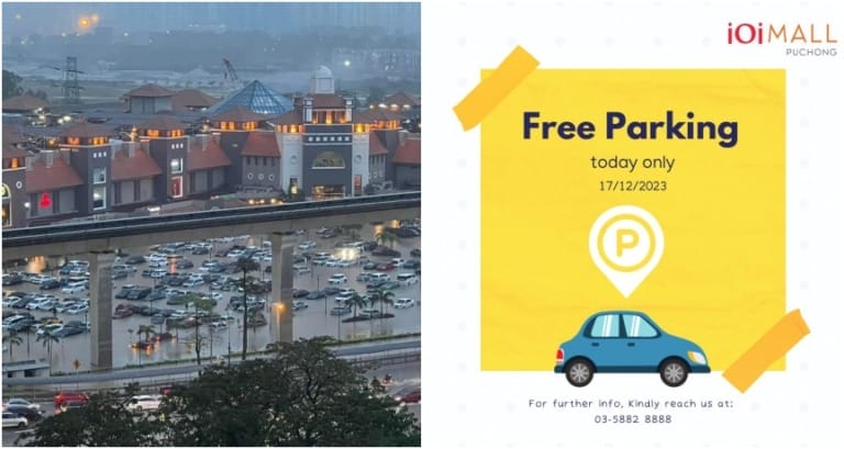 IOI Mall Puchong Offers Free Parking Today After Heavy Rain Caused ...