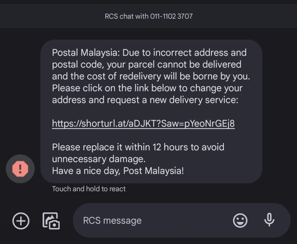 Pos Malaysia Warns About New Scam Impersonating Them Claiming Wrong ...