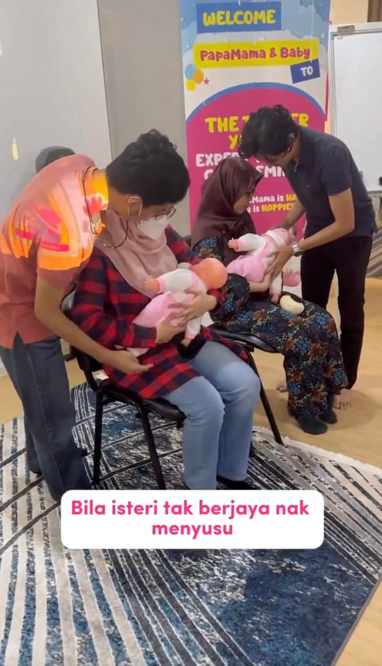 Netizens Praise These M'sian Men for Joining Breastfeeding Classes to ...