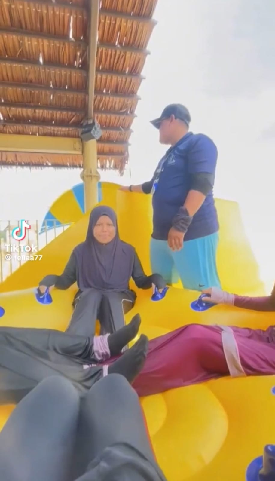 M'sian Lifeguard Accidentally Slips on Water Slide & Comically Goes ...