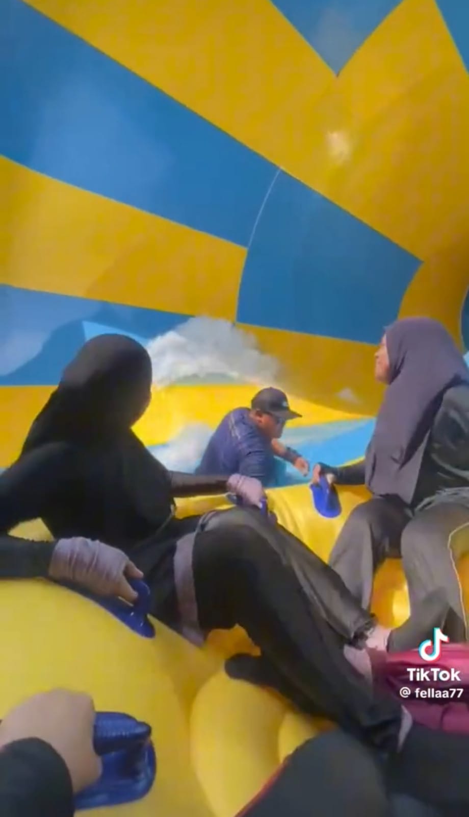 M'sian Lifeguard Accidentally Slips on Water Slide & Comically Goes ...