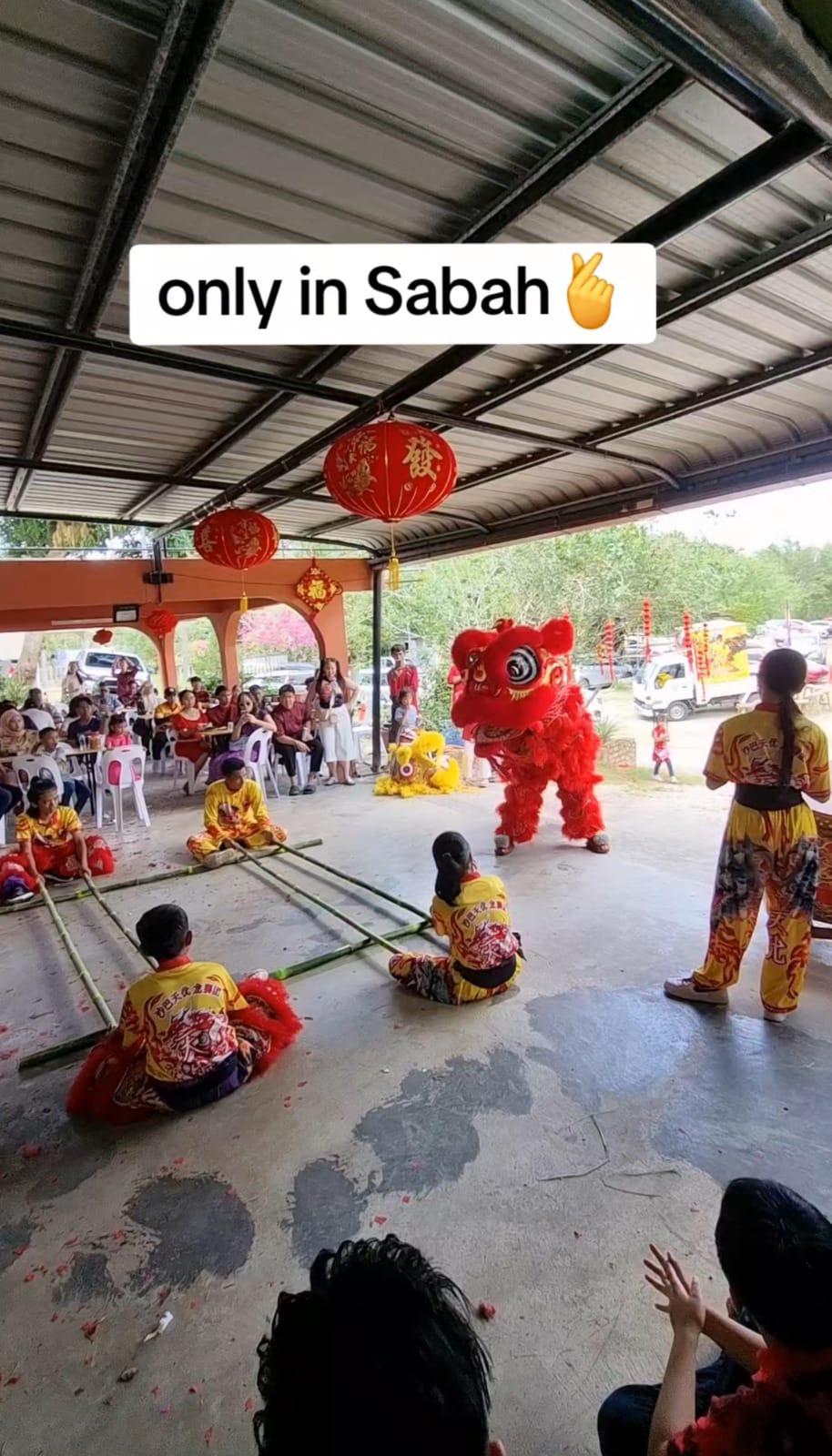 "Cultural Fusion" - Lion Dancers Incorporate Traditional Sabahan ...