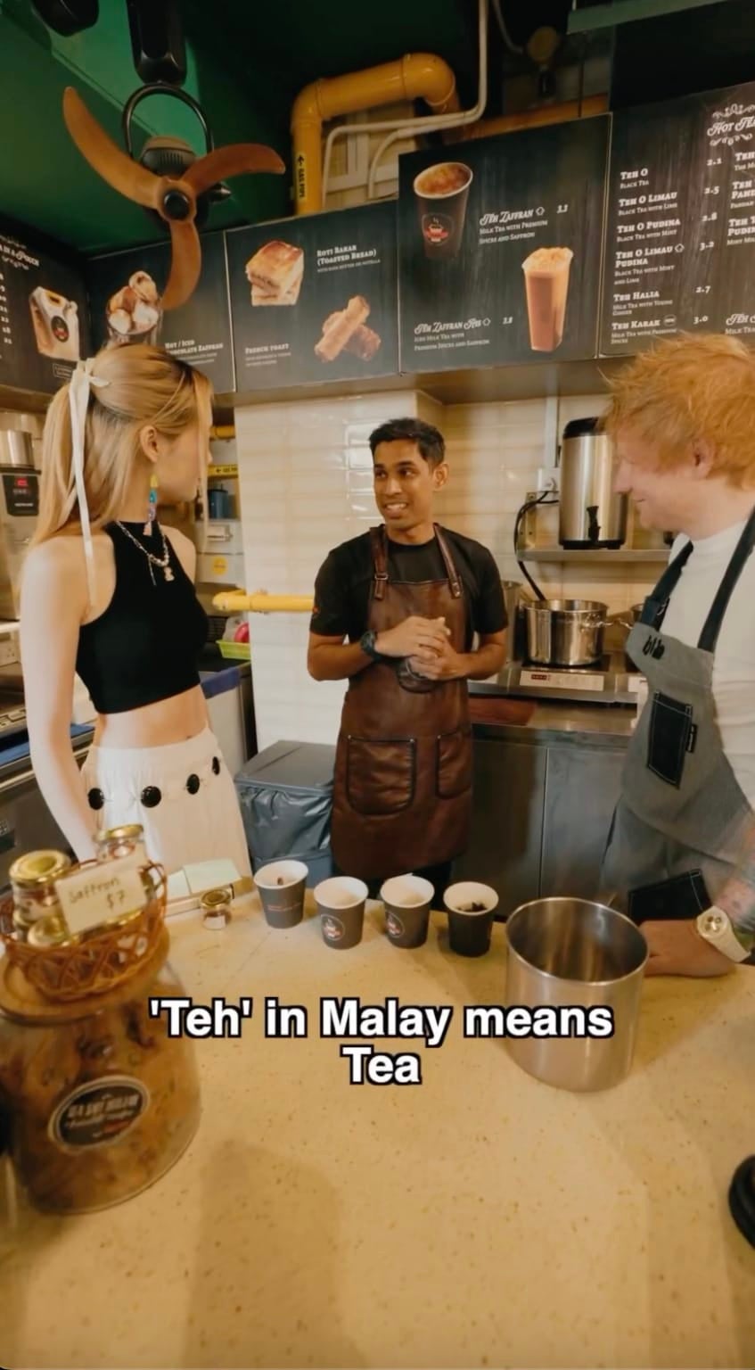 Ed Sheeran Makes Teh Tarik Like a Pro in S'pore, M'sians Tell Him to ...