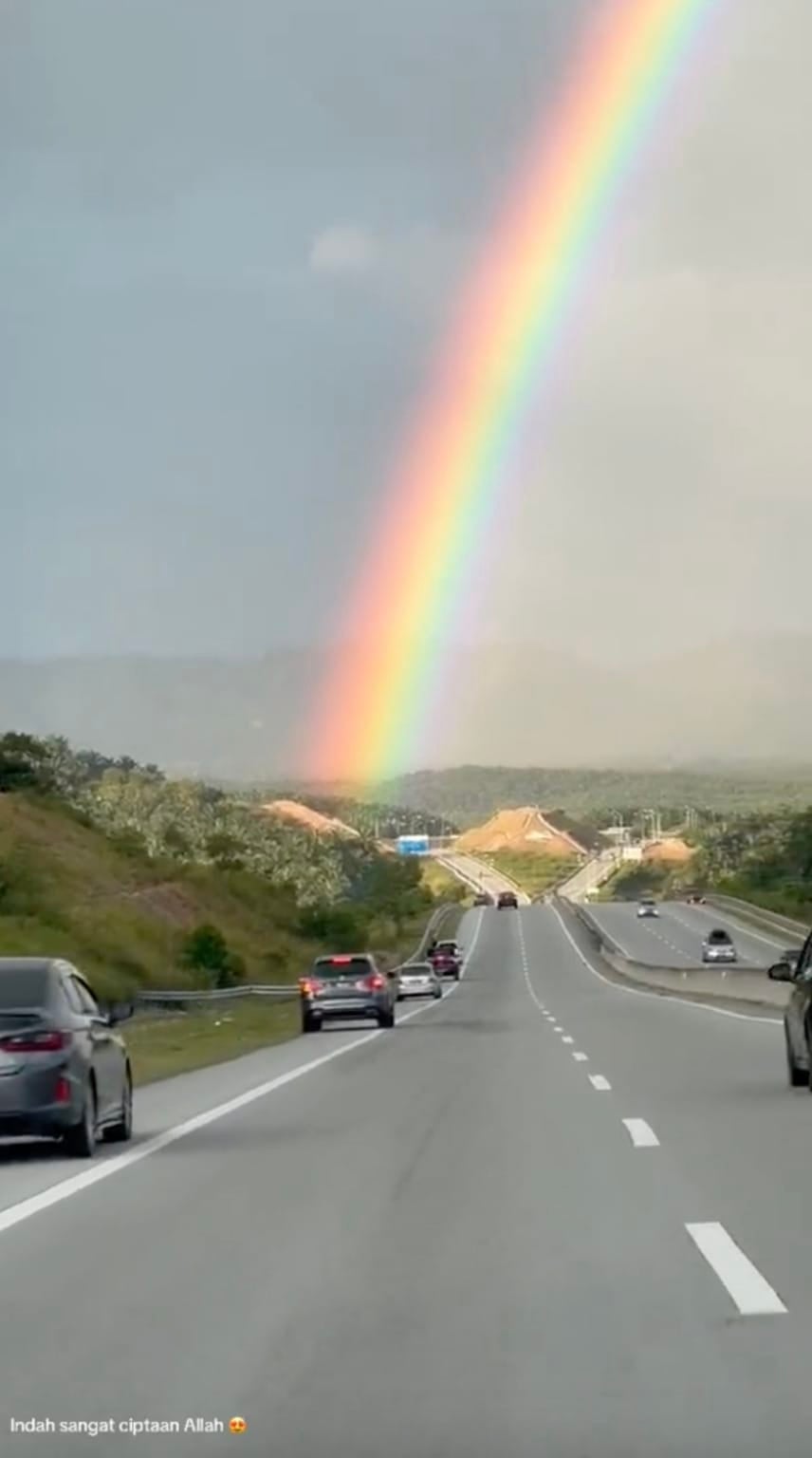M'sian Records Jaw-Dropping View of Rainbow on Pahang Road & it's the ...
