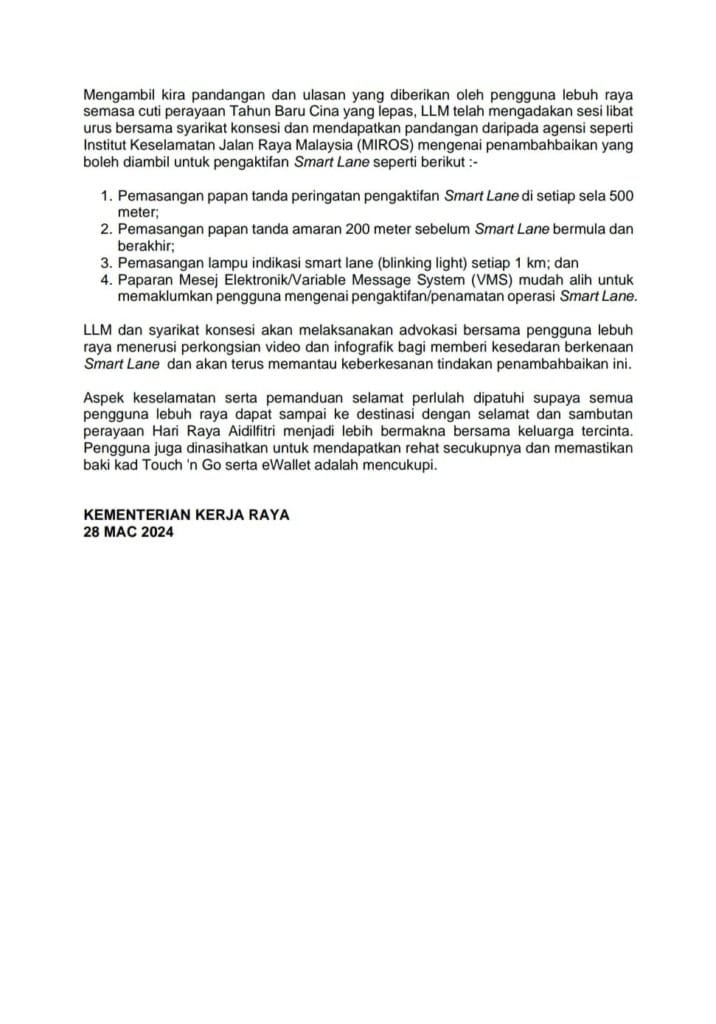 FREE Toll for Class 1 Private Vehicles on April 8th & 9th for Hari Raya ...