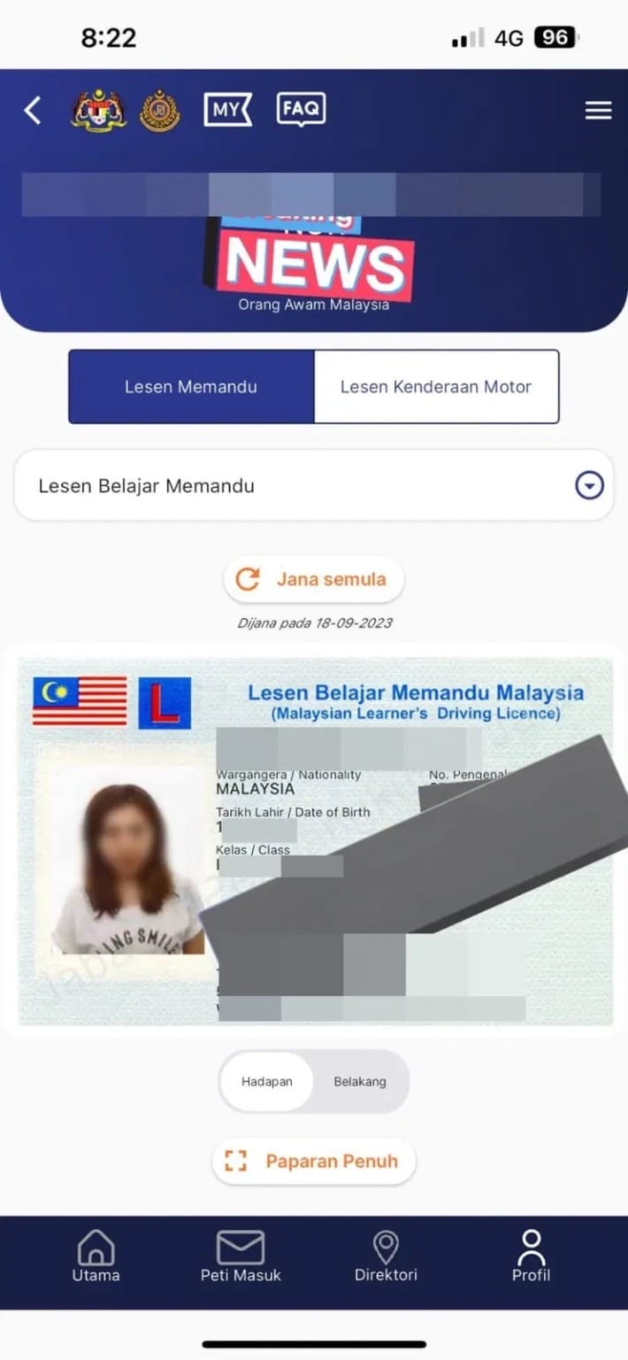 Your MyJPJ e-Driving License Shows a Random Face? JPJ Says Don't Worry ...