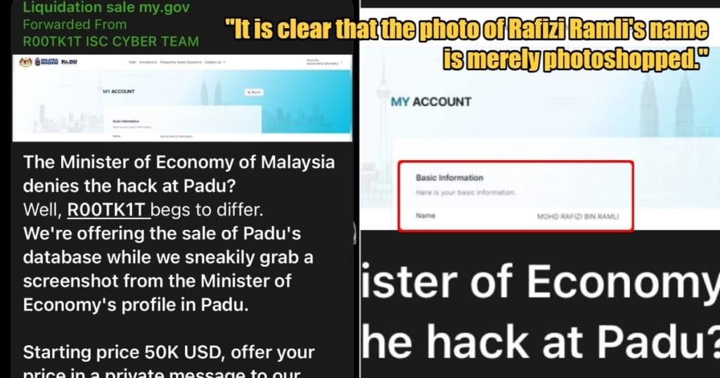 ROOTK1T Claims to Have Hacked PADU But M'sians Believe They Just Photoshopped a Picture - WORLD ...
