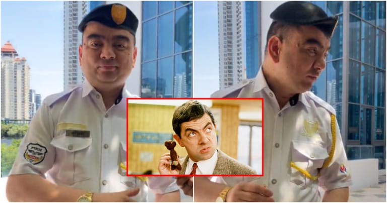 Nepalese Guard in KL Goes Viral for His Uncanny Resemblance to Our Childhood Friend, Mr. Bean ...