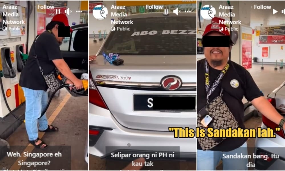 M'sian Confronts 'S' Number Plate Car Owner for Pumping RON 95 Petrol ...