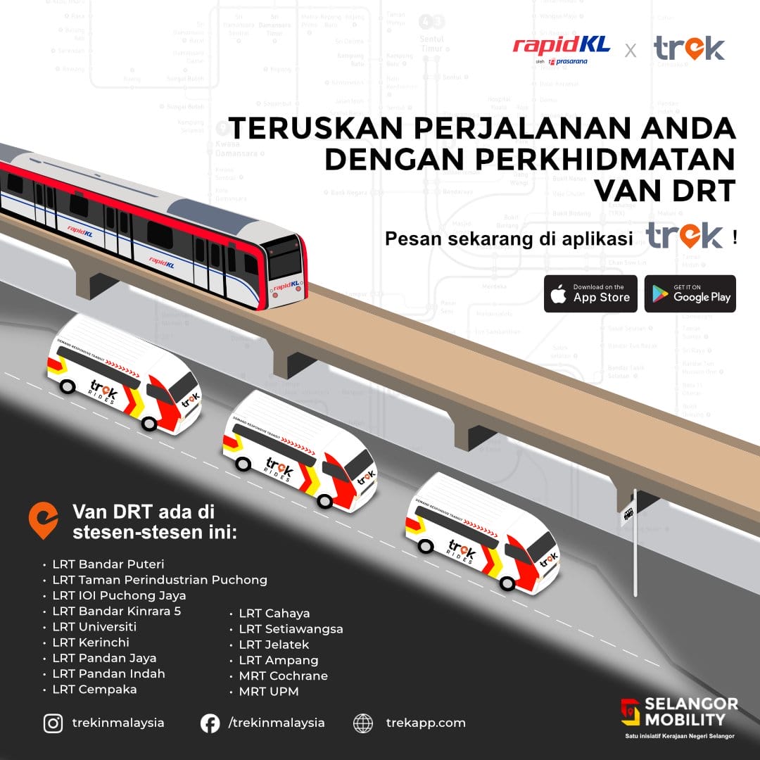 Rapid KL Teams Up With Trek Rides to Provide RM2 Rides To & From LRT ...