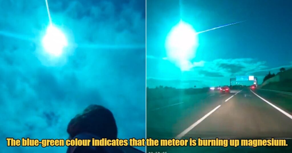 Gorgeous Blue-Green Meteor Lights Up The Night Sky in Spain & Portugal ...