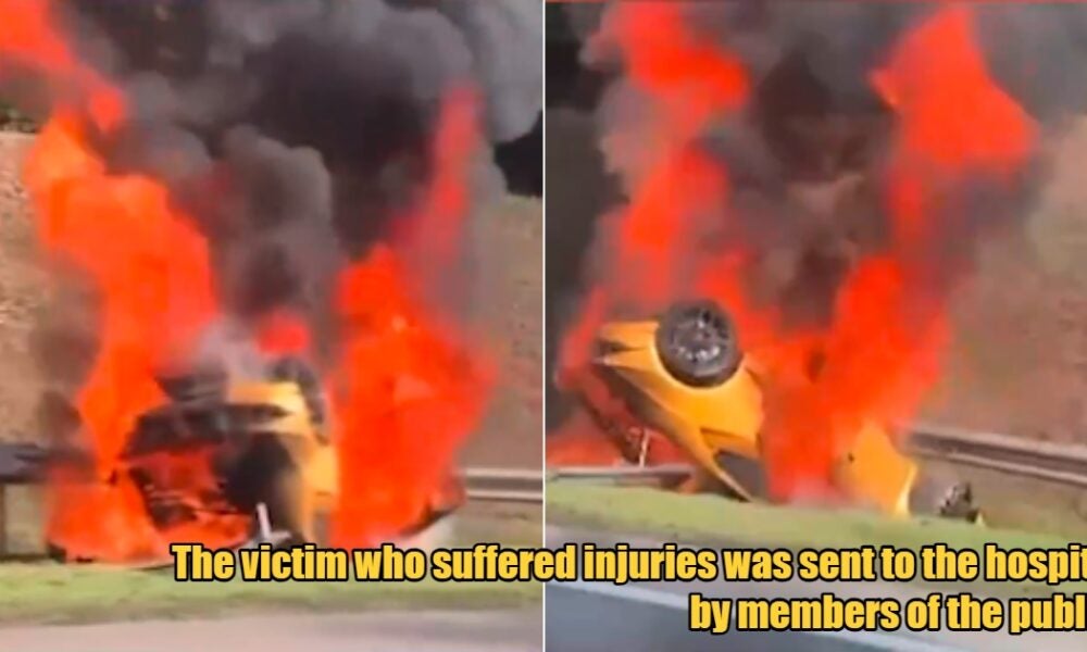 62yo M'sian Dies in Crash After Lamborghini Skids, Overturns & Catches ...