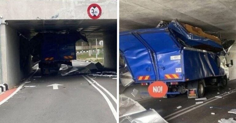 Lorry Roof Completely Ripped Off After Driver Overlooks Height Limit at ...