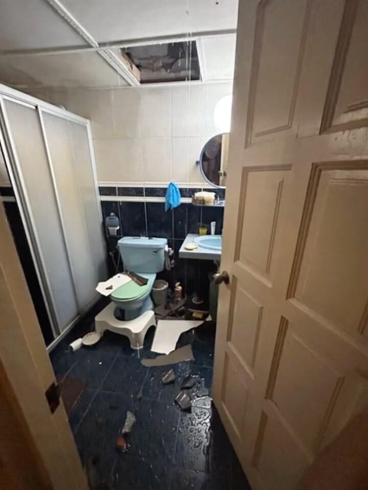 Homeowner Shocked as Construction Debris Crashes Through Roof of House ...