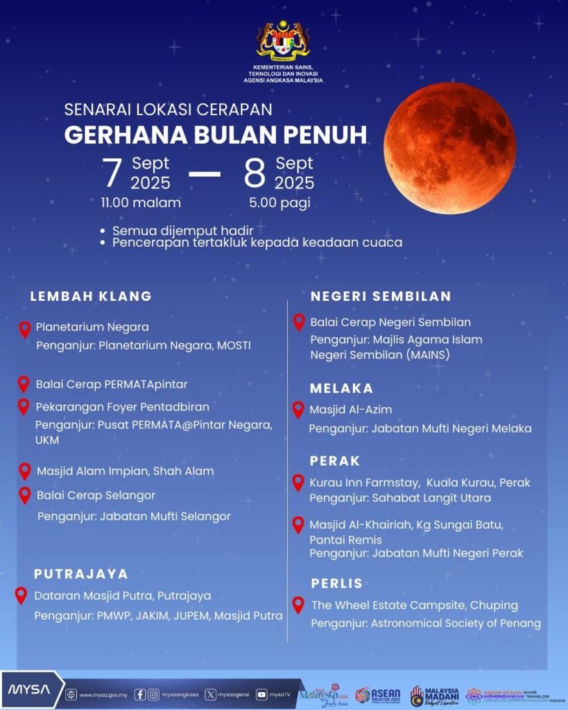 'Blood Moon' Total Lunar Eclipse to Illuminate Malaysian Skies on Sept ...
